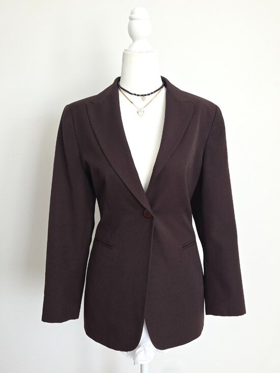 Vintage | Jackets & Coats | Vtg Brown Wool Blazer Sz 6 Old Money Petite ...